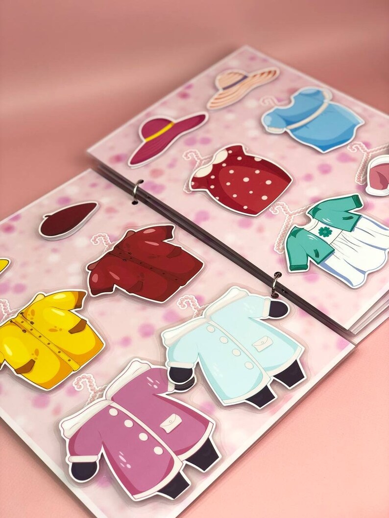 Paper Bunny Busy Book, Velcro Book, Girls Birthday Party, Doll Clothes ...