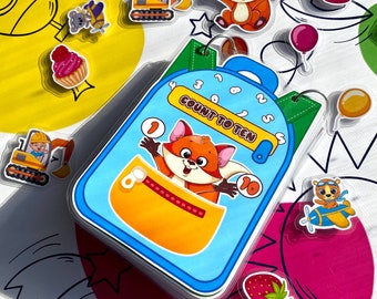 Learning to Count, Printable Busy Book, Quiet Book, Counting for ...