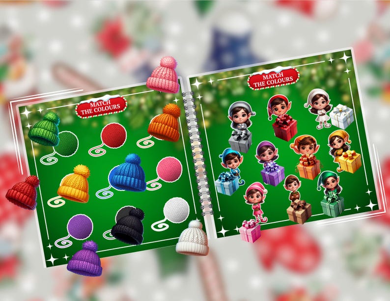 Printable Homeschool Christmas Busy Book for Kids,printable Activity ...