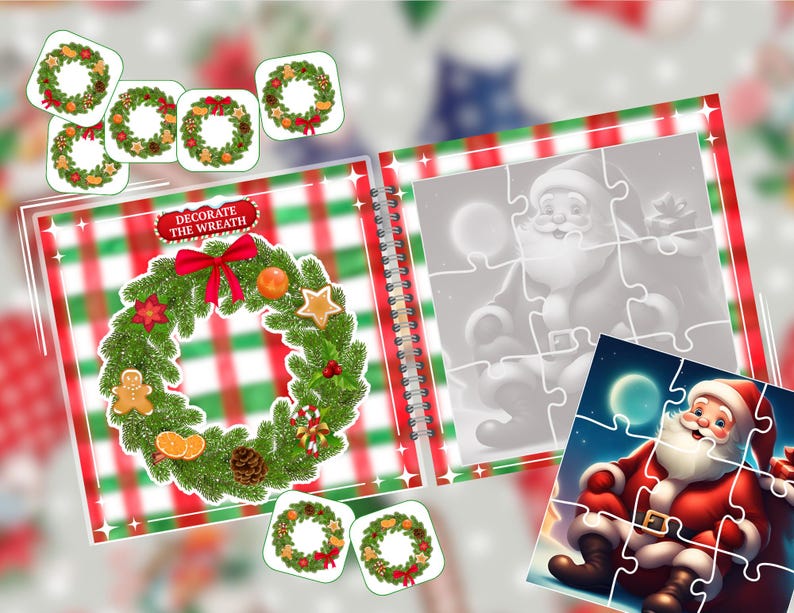 Printable Homeschool Christmas Busy Book for Kids,printable Activity ...