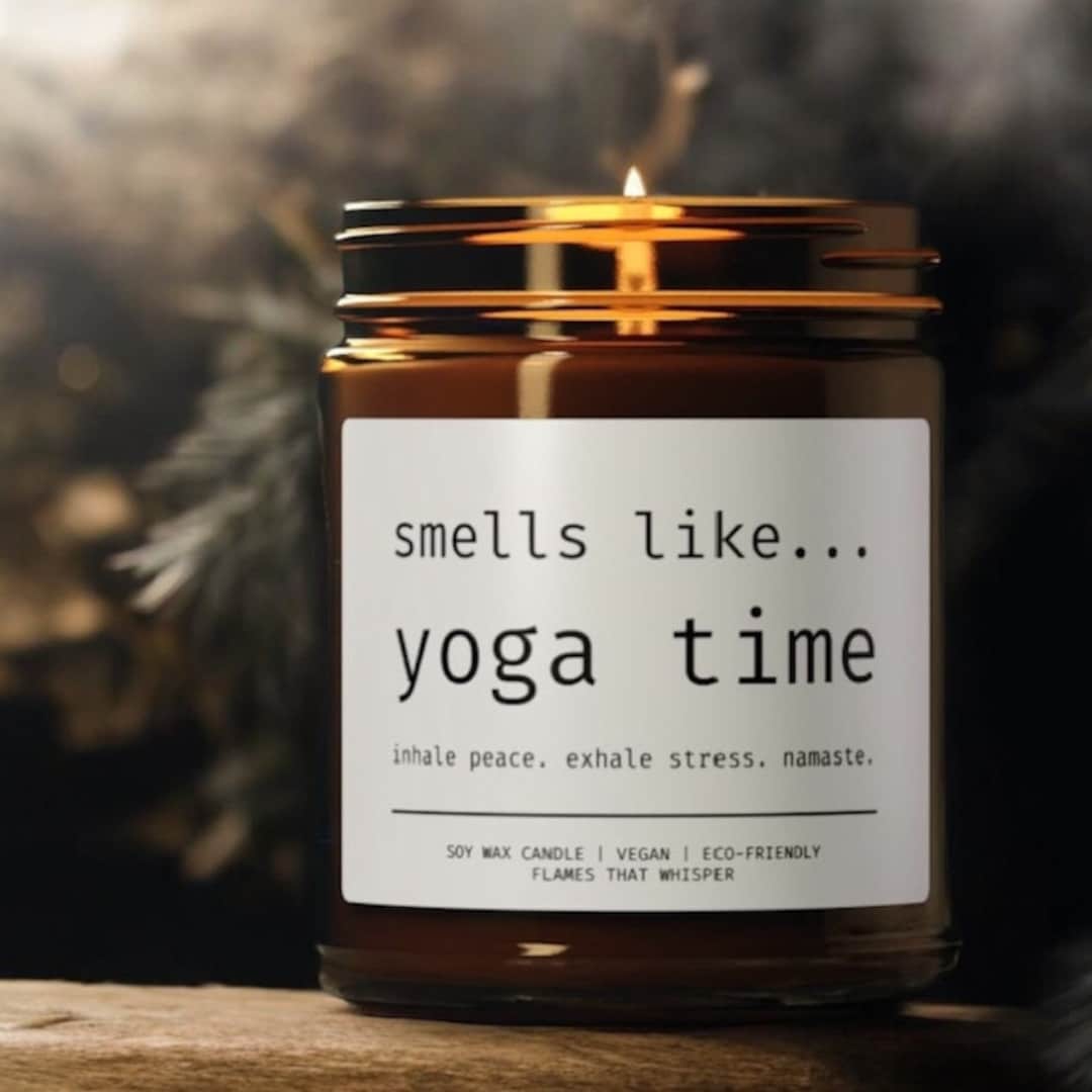 Smells Like Yoga Time Candle|yoga Lover Gift|yoga Gift Idea|gifts for ...