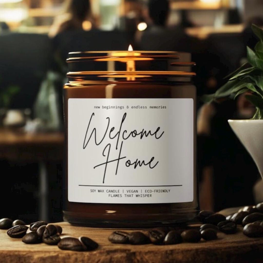 Welcome Home Candle | New Home Gift | Minimalist | Realtor - Etsy