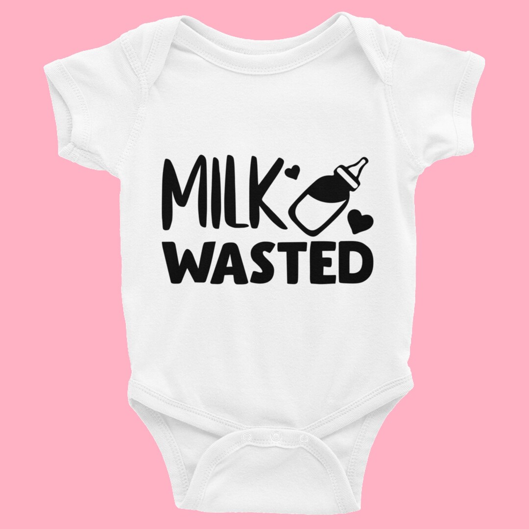 Milk Wasted Custom Handmade Onesie, Baby Clothing, Kids Clothing, Baby ...