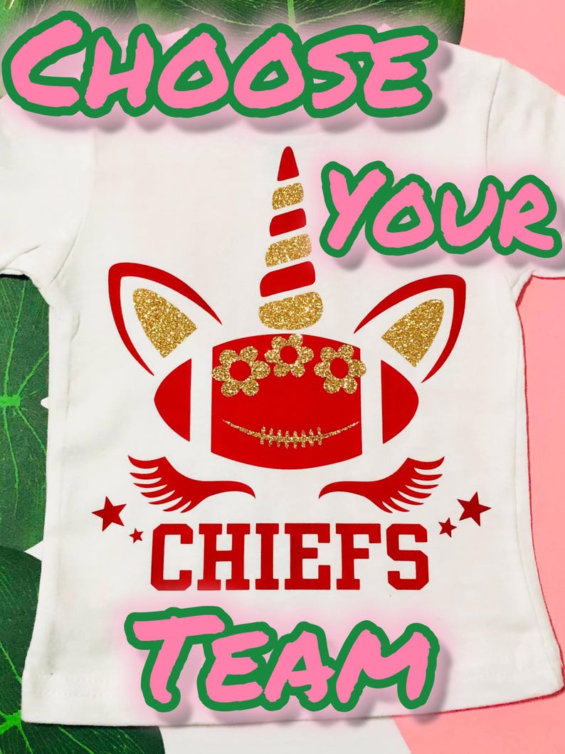 Glitter Unicorn Football Team Kids Onesie, Choose Your Team - Etsy