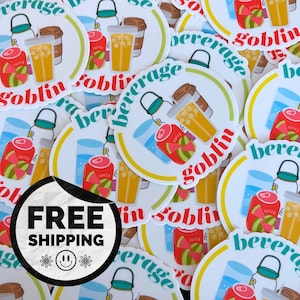 Beverage Goblin Sticker, Die Cut Sticker 3x3, Free Shipping - Etsy