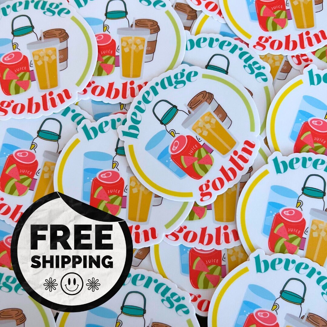 Beverage Goblin Stickers, Water-resistant Die-cut - Etsy