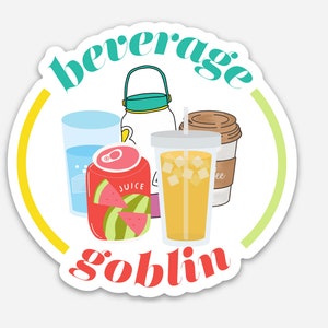 Beverage Goblin Sticker, Die Cut Sticker 3x3, Free Shipping - Etsy