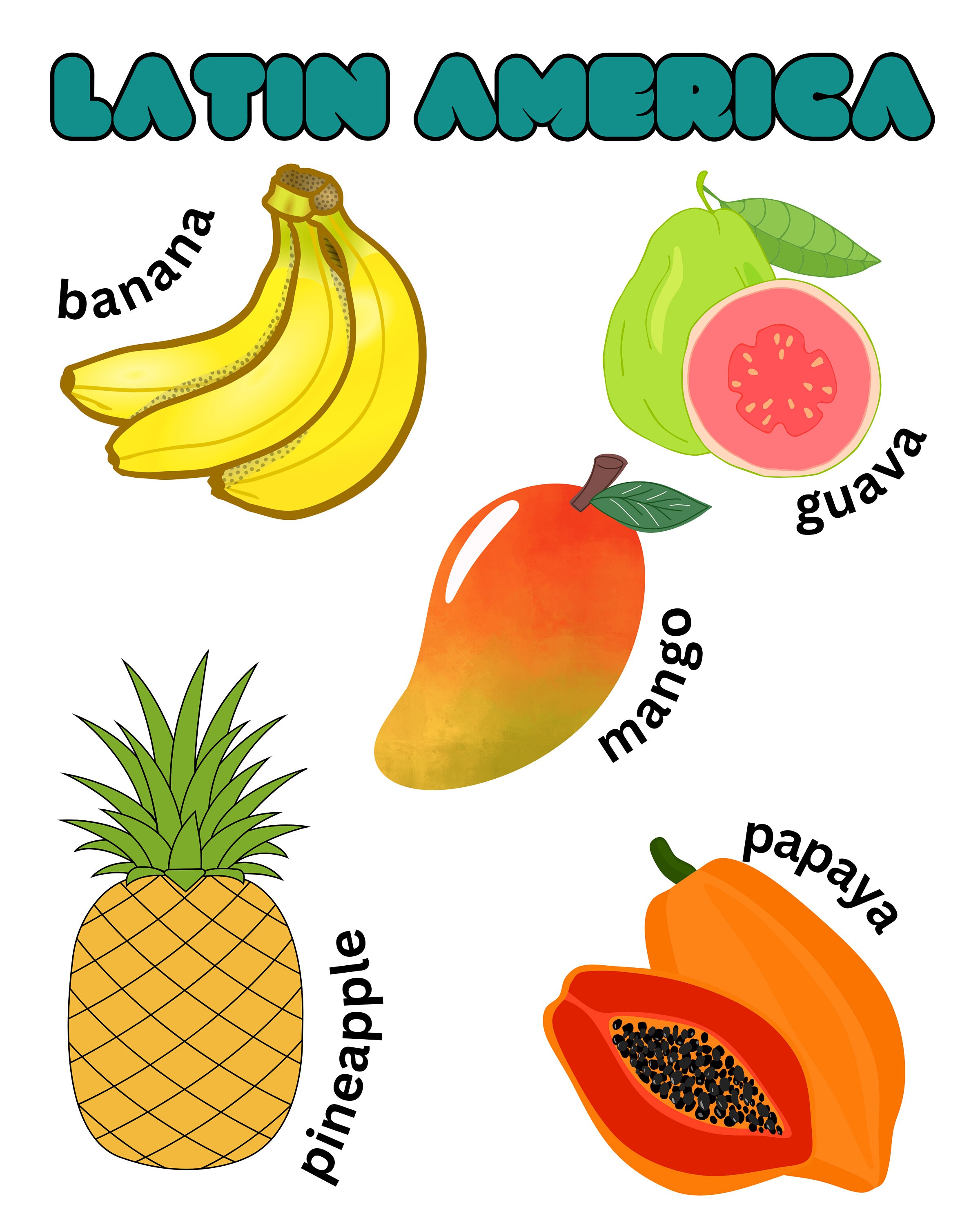 Coloring Book Fruits of the World Coloring Book for Kids - Etsy