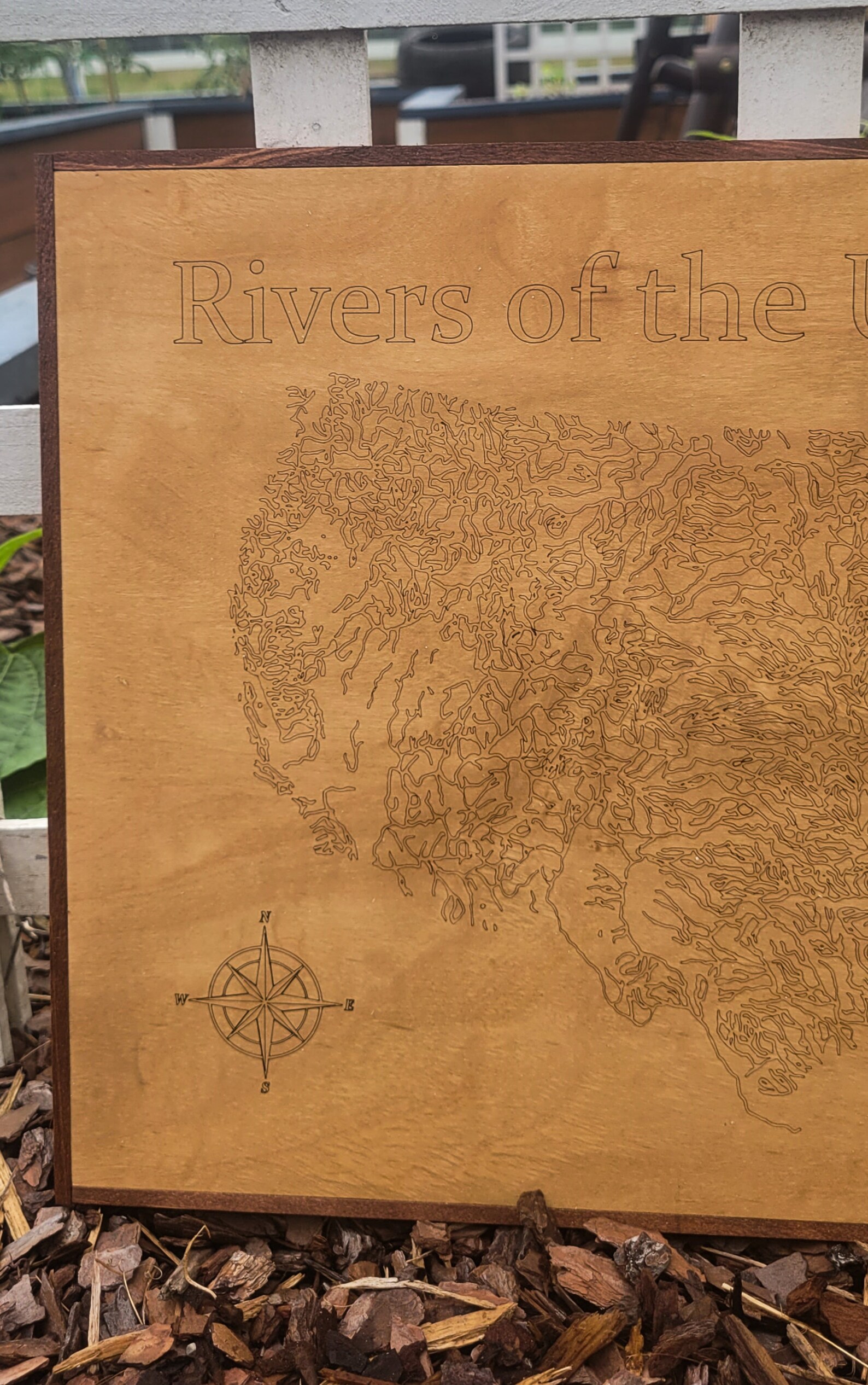 US Rivers Laser Cut Map United States River Map - Etsy