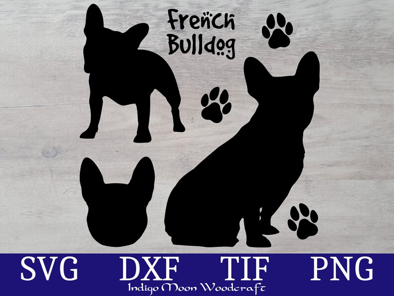 French Bulldog Silhouette SVG - Frenchie Cut File - Svg Png Dxf Tif ...