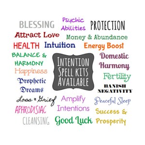 BANISH NEGATIVITY Intention Spell Kit - New Moon Full Moon Herbs + Salt ...