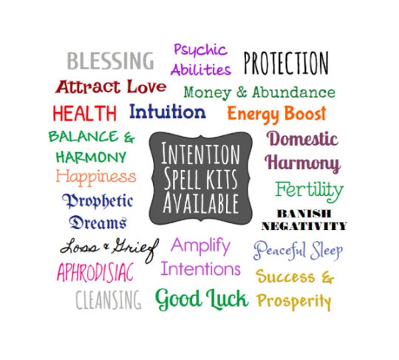 BANISH NEGATIVITY Intention Spell Kit New Moon Full Moon Herbs Salt ...