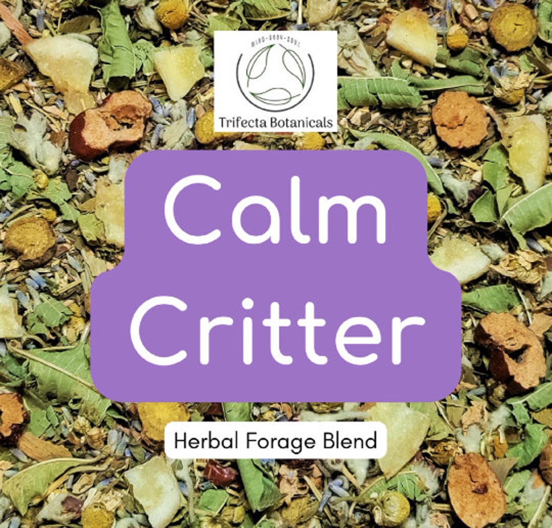 CALM CRITTER ~ Herbal Forage Mix ~ Calming Hay Topper ~ Natural Organic ...