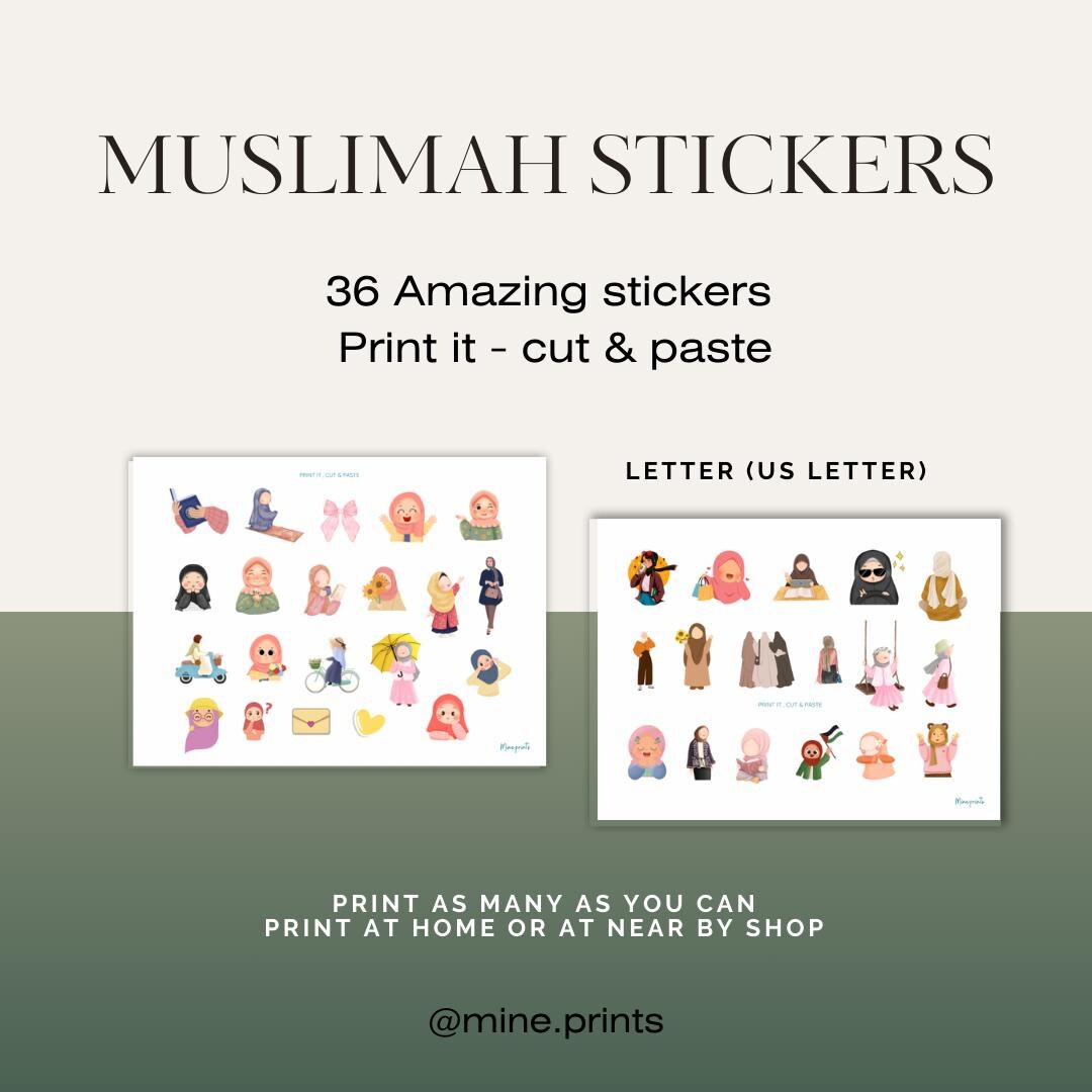 72 Inspiring Muslimah Stickers & Islamic Reminders for Inspiration ...