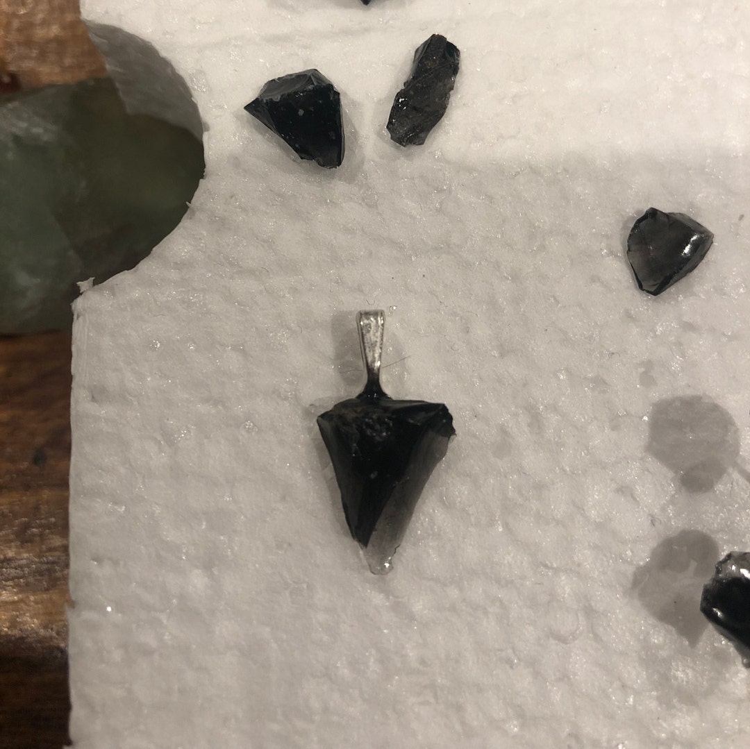Yellowstone Obsidian Pendant - Etsy