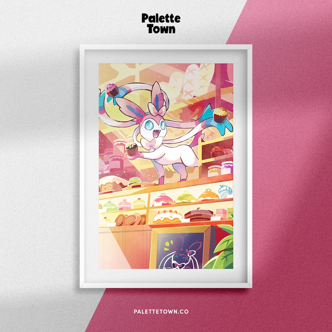 Sweet Sylveon Pokémon Poster - A Must-have for Fans & Room Decor ...