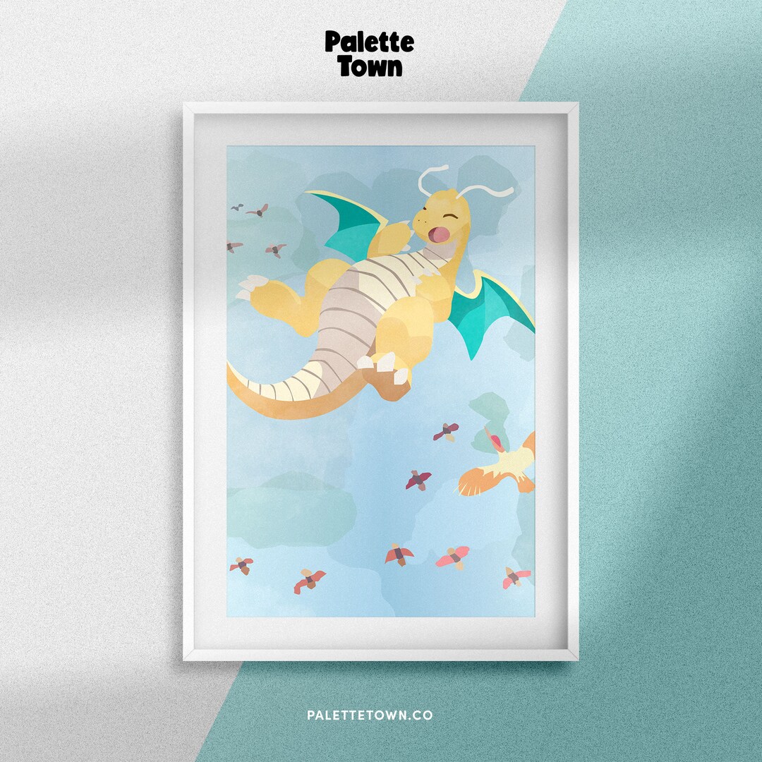 Friendly Dragonite Pokémon Poster - A Must-have for Fans & Room Decor ...