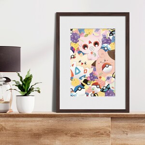Cute Pokémon Poster - Togepi, Igglybuff, and Cleffa Eating Berries ...