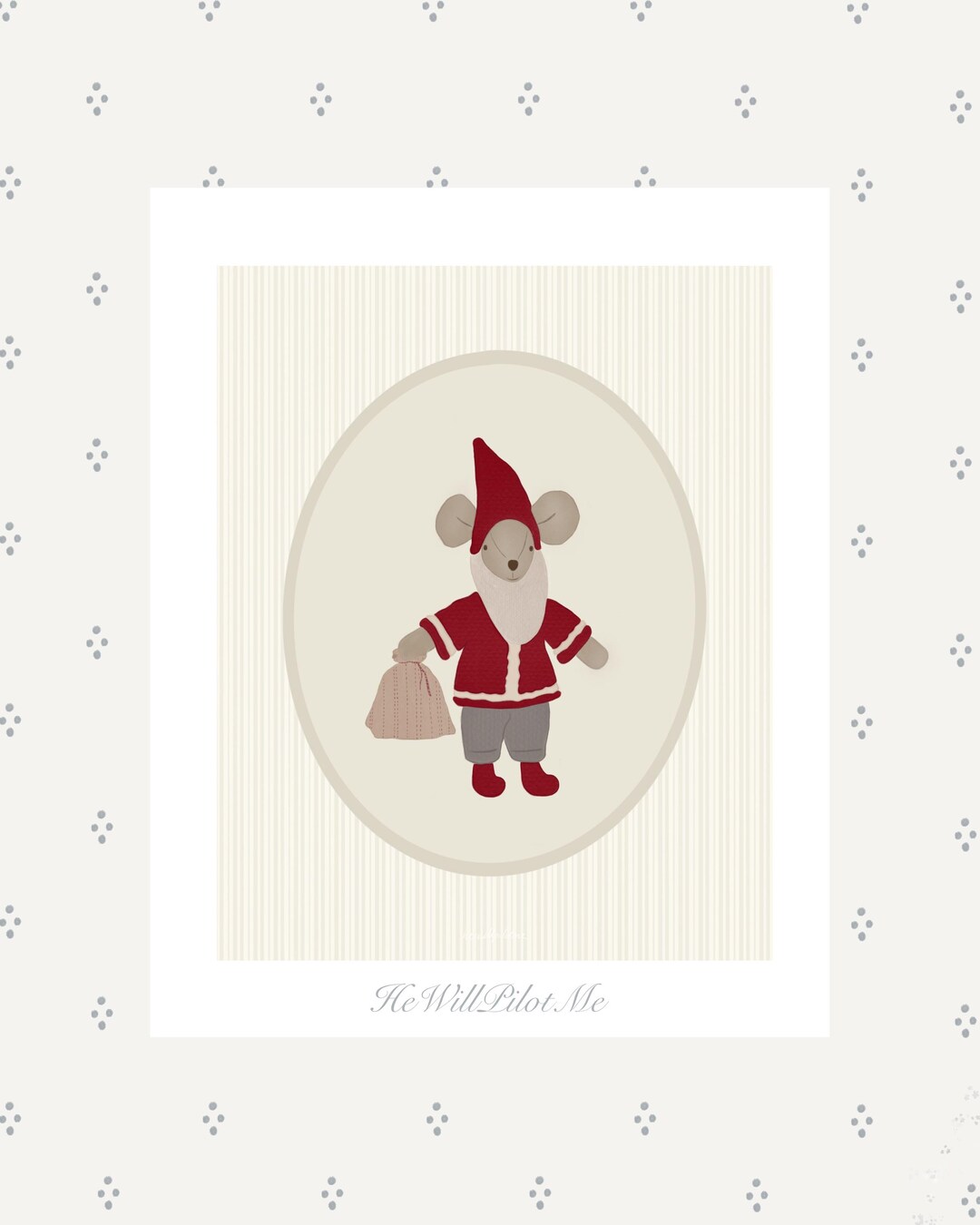 Maileg Santa Mouse Fine Art Print - Etsy