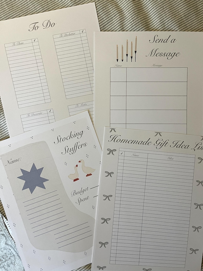 Printable Christmas Season Planner (23 Pages) - Etsy