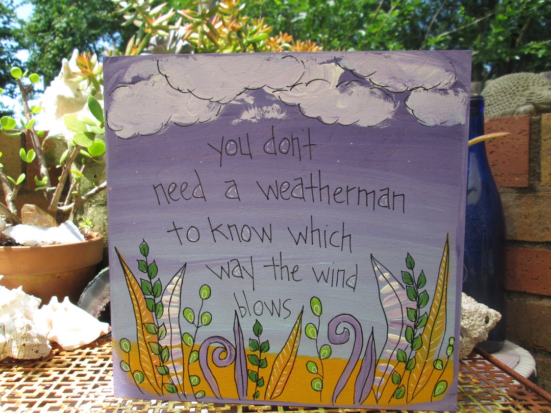 Bob Dylan Subterranean Homesick Blues Song Lyric Painting on 10 X 10 ...