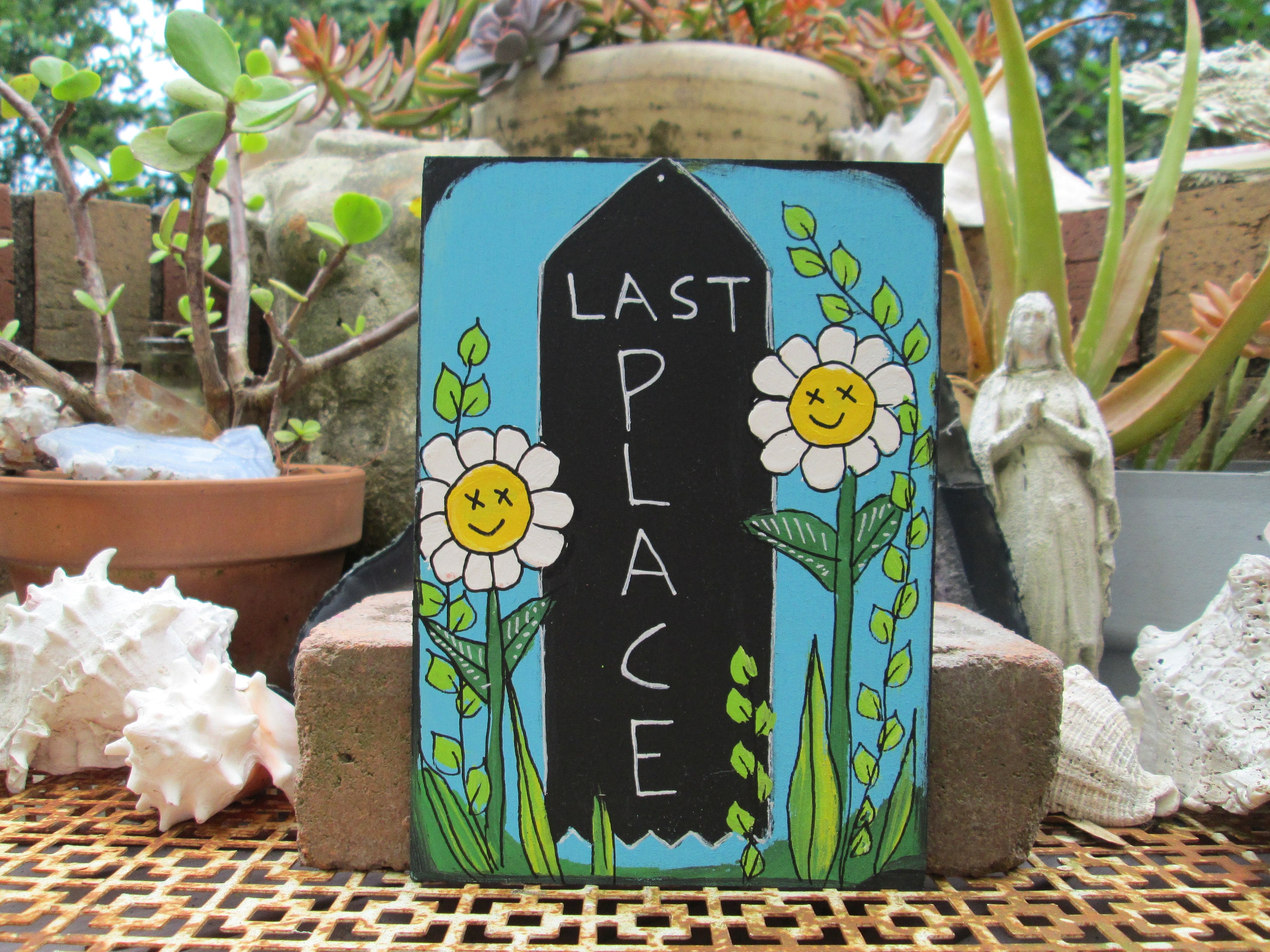 Last Place Ribbon Folk Art Painting on 7 by 5 Wood - Etsy