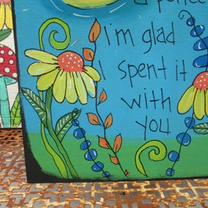 Perfect Day Song Lyrics Painting on 10 X 10 Wood Panel, Song Lyric Wall ...