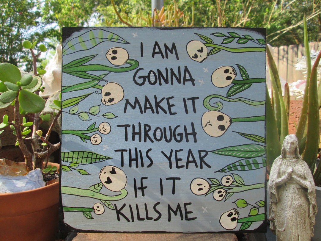 This Year Song Lyrics Painting on 10 X 10 Wood Panel, I Am Gonna Make ...