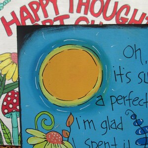 Perfect Day Song Lyrics Painting on 10 X 10 Wood Panel, Song Lyric Wall ...