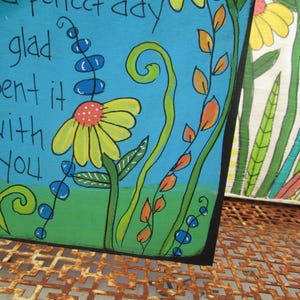 Perfect Day Song Lyrics Painting on 10 X 10 Wood Panel, Song Lyric Wall ...