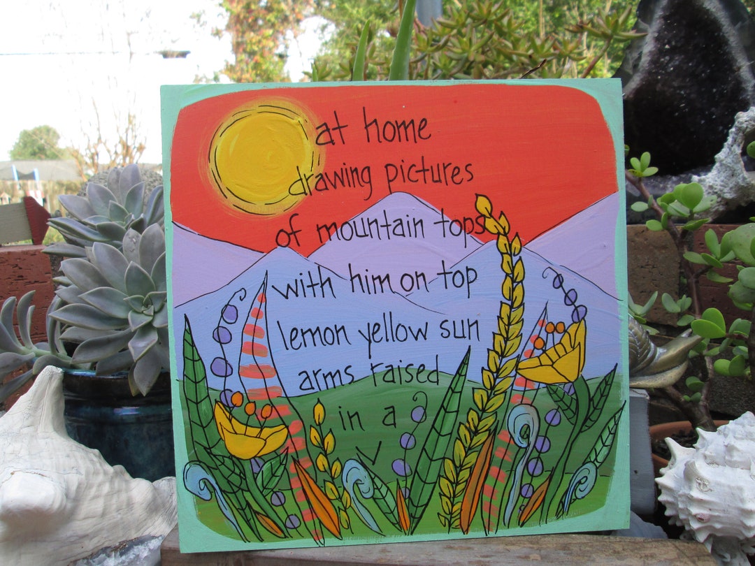 Pearl Jam Jeremy Song Lyrics Painting on 10 by 10 Wood Panel, at Home ...