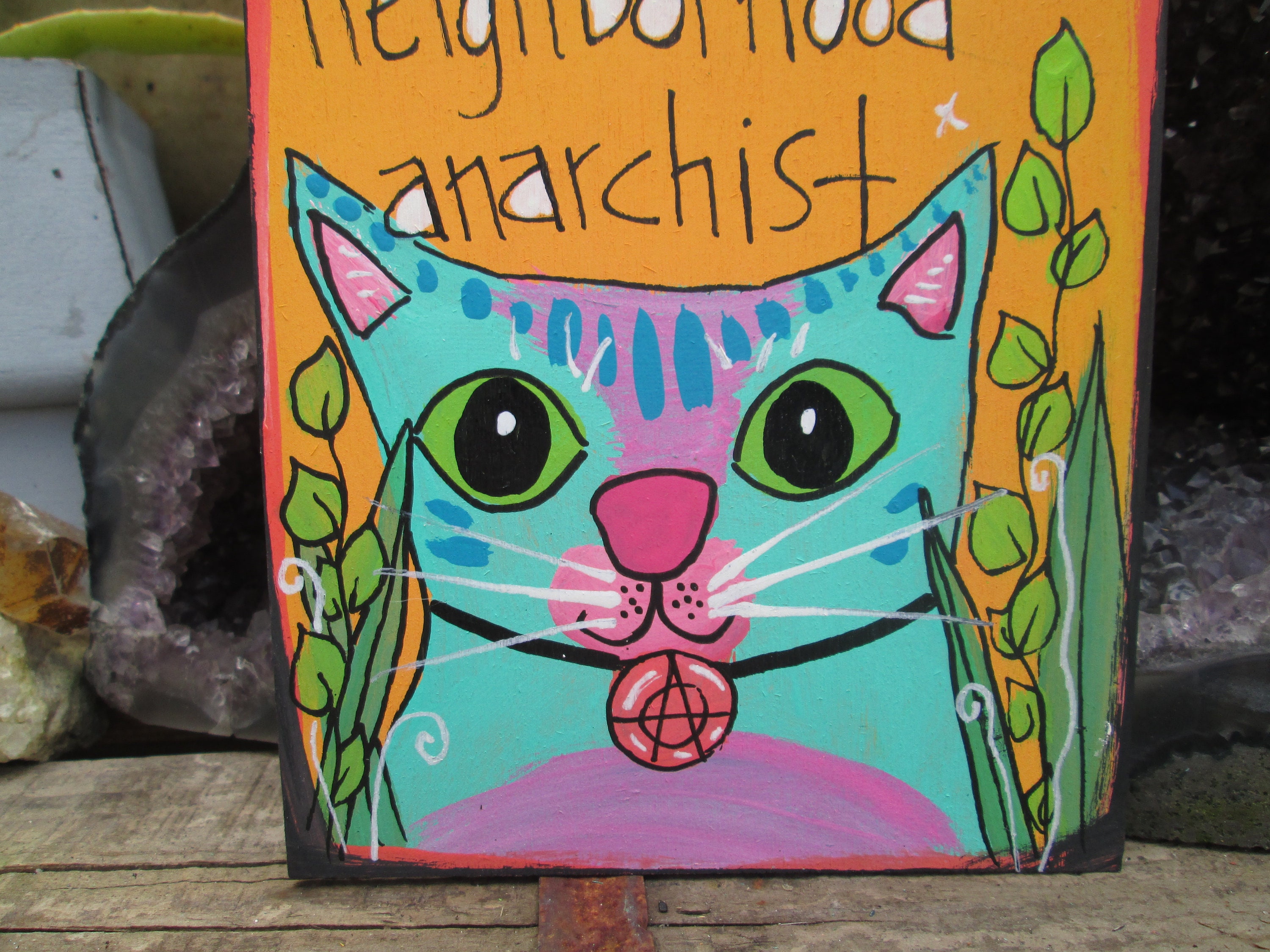 Friendly Neighborhood Anarchist Cute Cat and Anarchy Quote - Etsy