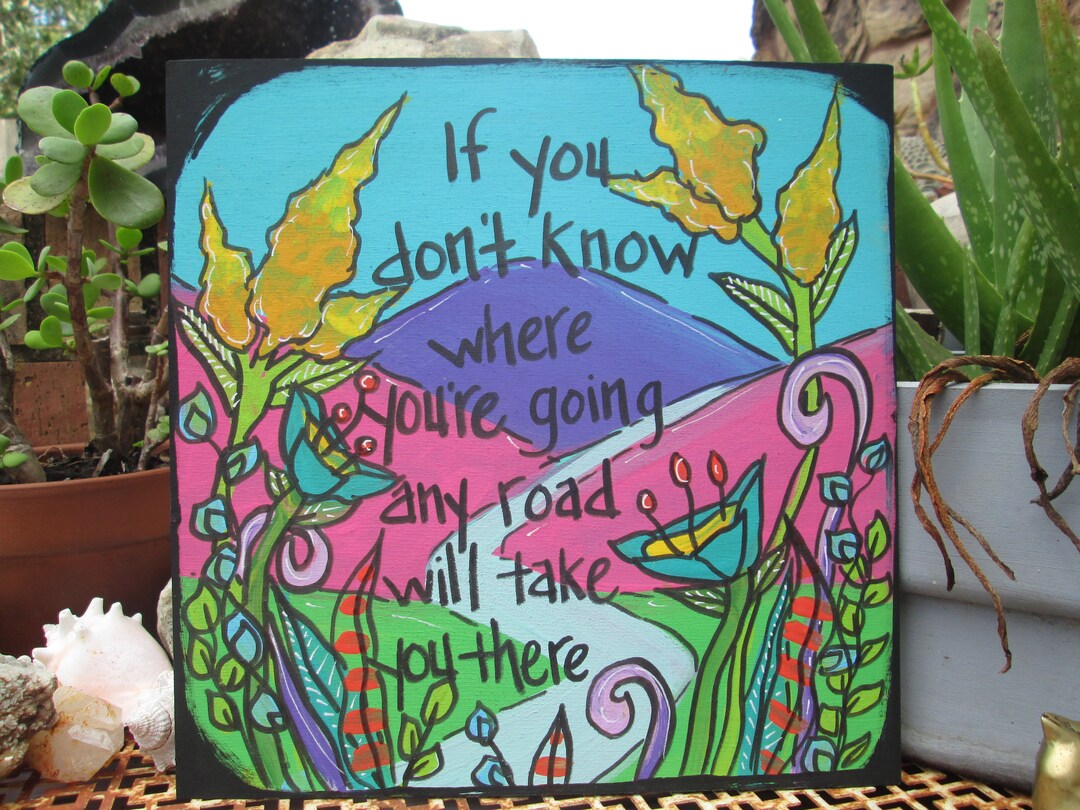 George Harrison Any Road Song Lyric Painting on 10 by 10 Wood Panel, If ...