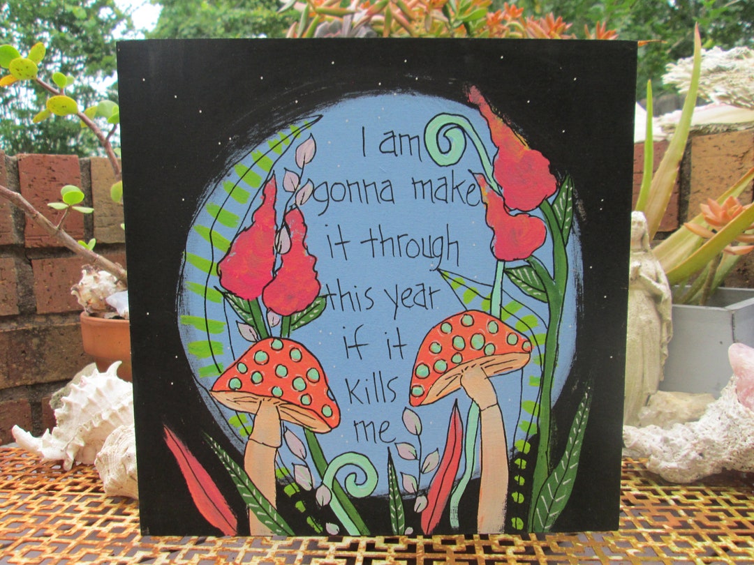 This Year Song Lyrics Painting on 10 X 10 Wood Panel, I Am Gonna Make ...