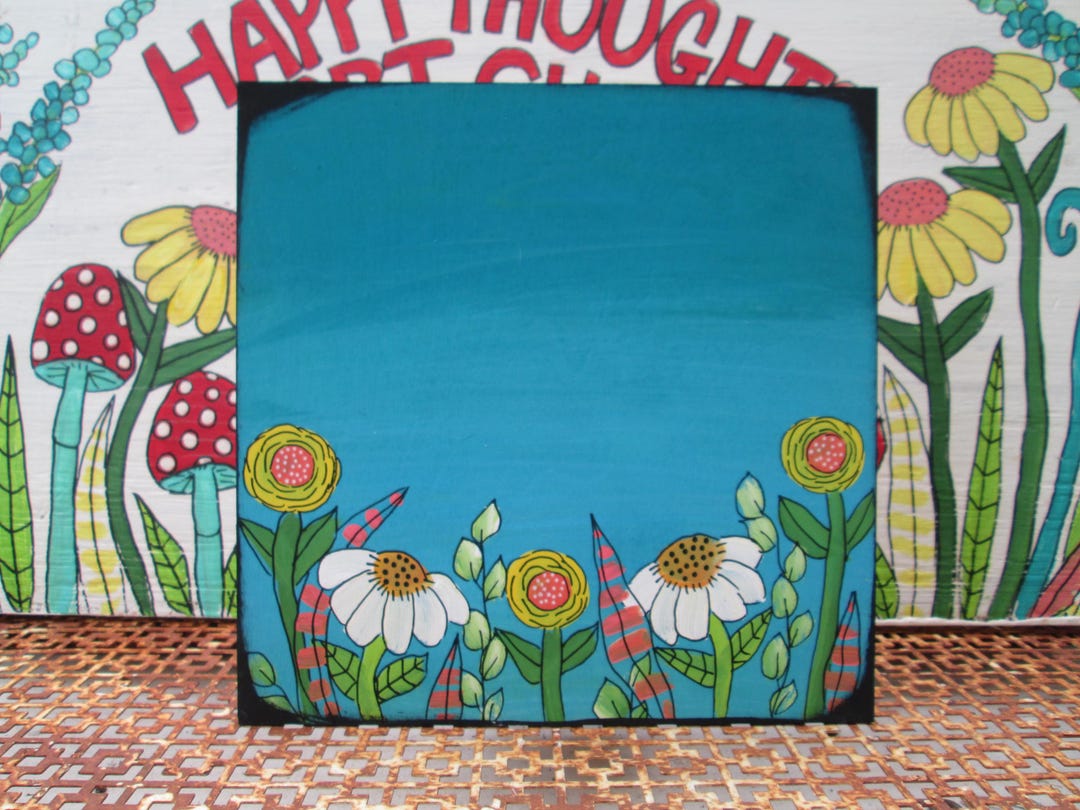 Your Choice Quote or Lyric Painting on 10 by 10 Wood Panel, Custom ...