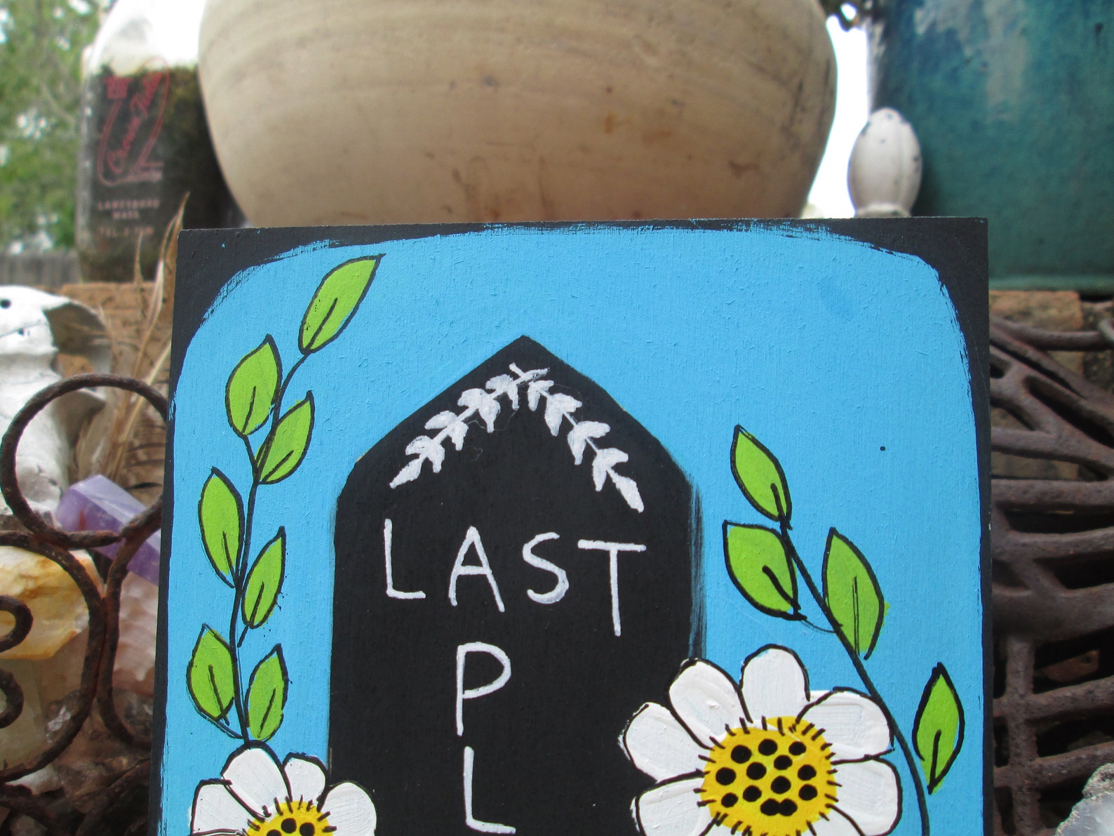 Last Place Ribbon Folk Art Painting on 7 by 5 Wood Panel, Nothing Wrong ...