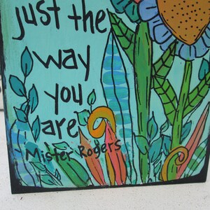 I Like You Just the Way You Are Mister Rogers Quote Painting on 7 by 5 ...