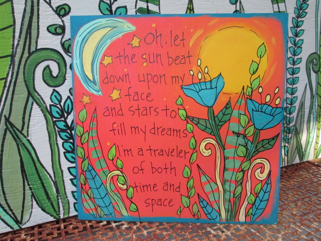 Led Zeppelin Kashmir Song Lyrics Painting on 10 by 10 Wood Panel, Oh ...