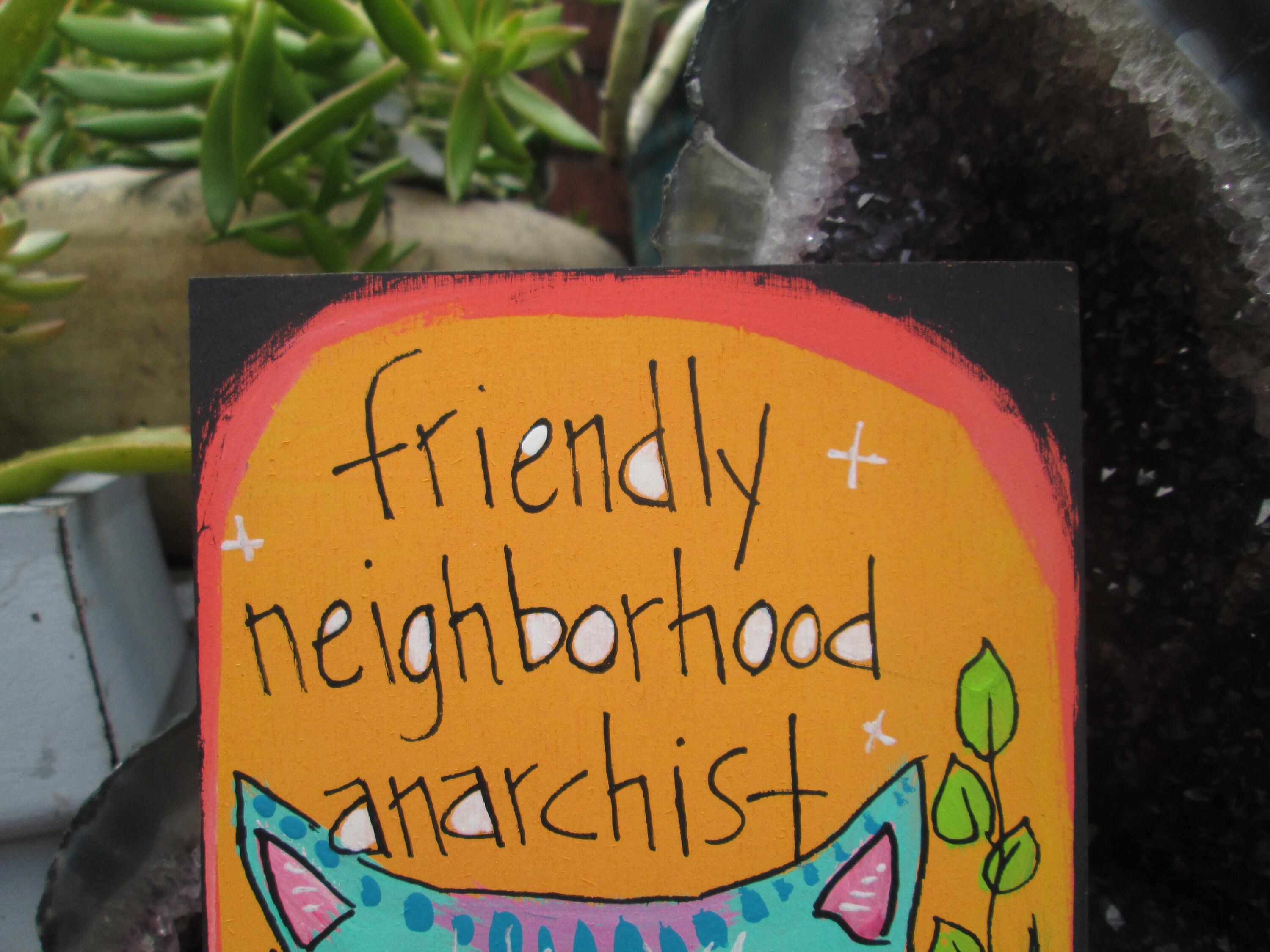 Friendly Neighborhood Anarchist Cute Cat and Anarchy Quote - Etsy