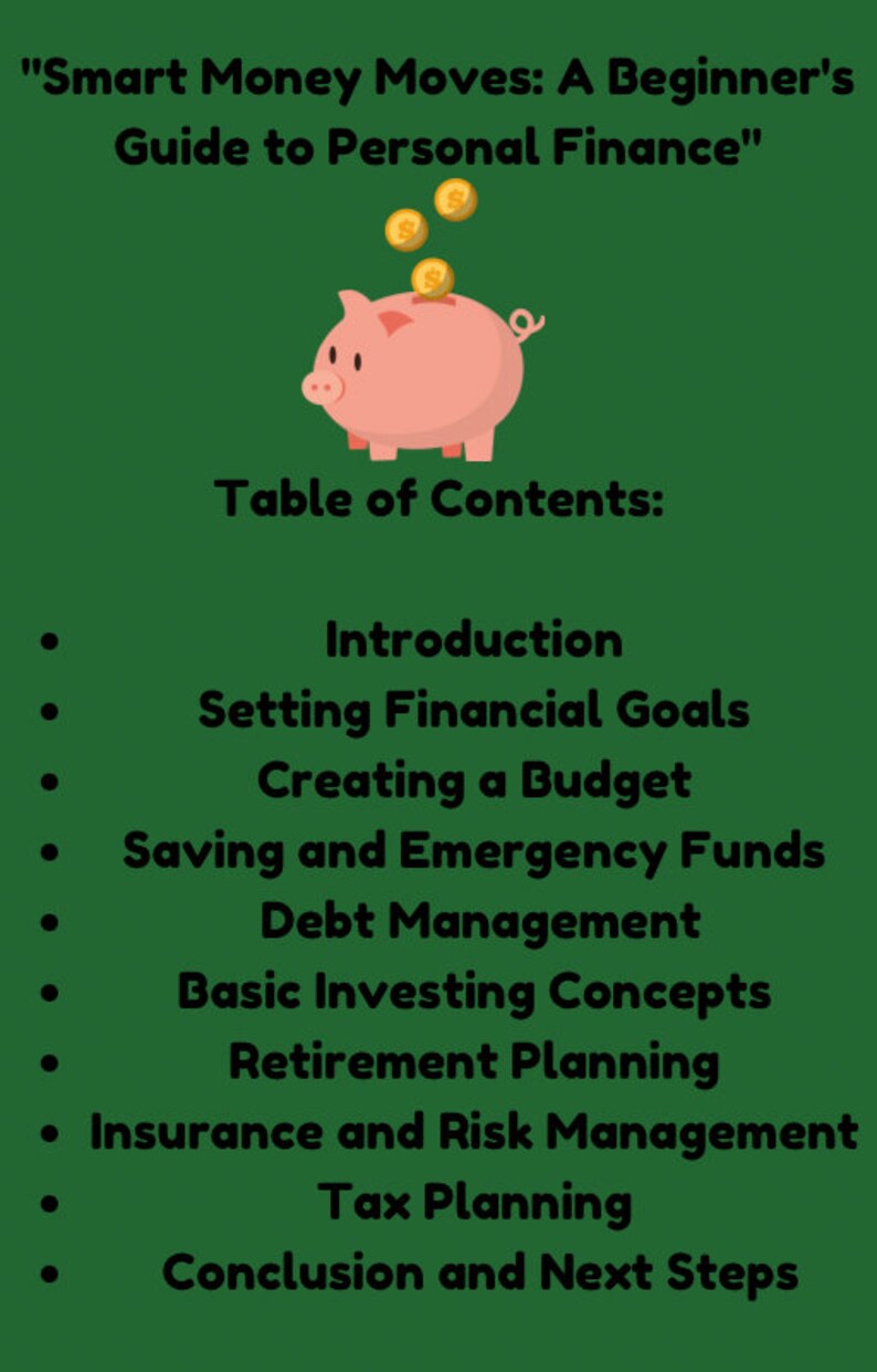 Smart Money Moves: A Beginner's Guide to Personal Finance - Etsy
