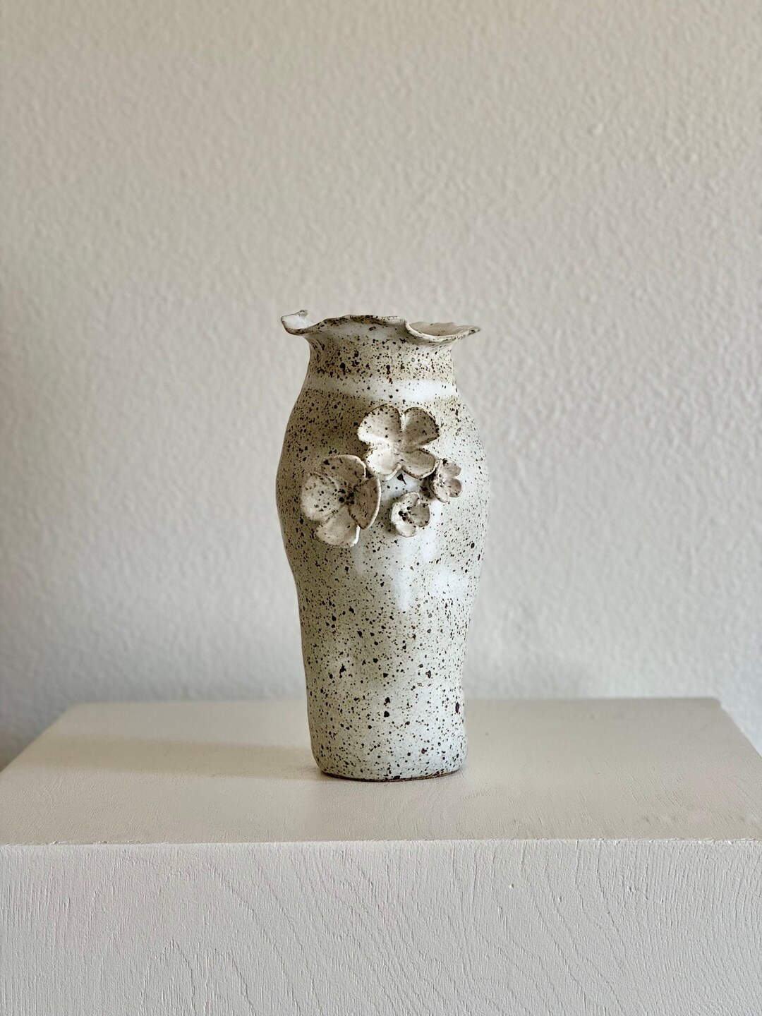 Large Flower Ceramic Vase, Modern Ceramic Vase, Flower Vase Asymmetric ...