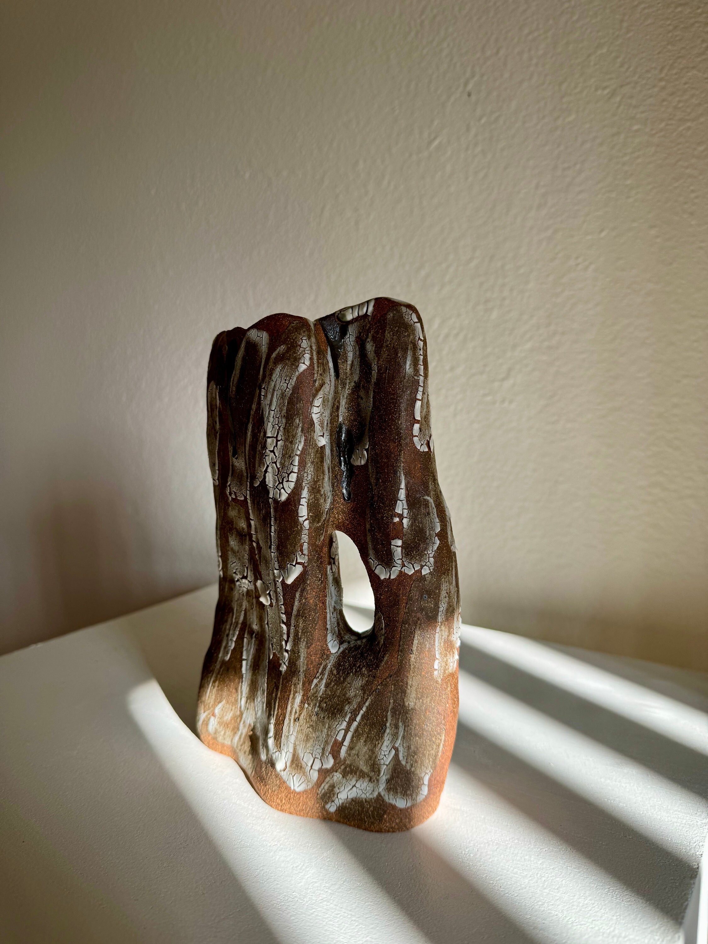 The Cave Asymmetric Handbuilt Ceramic Vase,modern Ceramic Vase ...