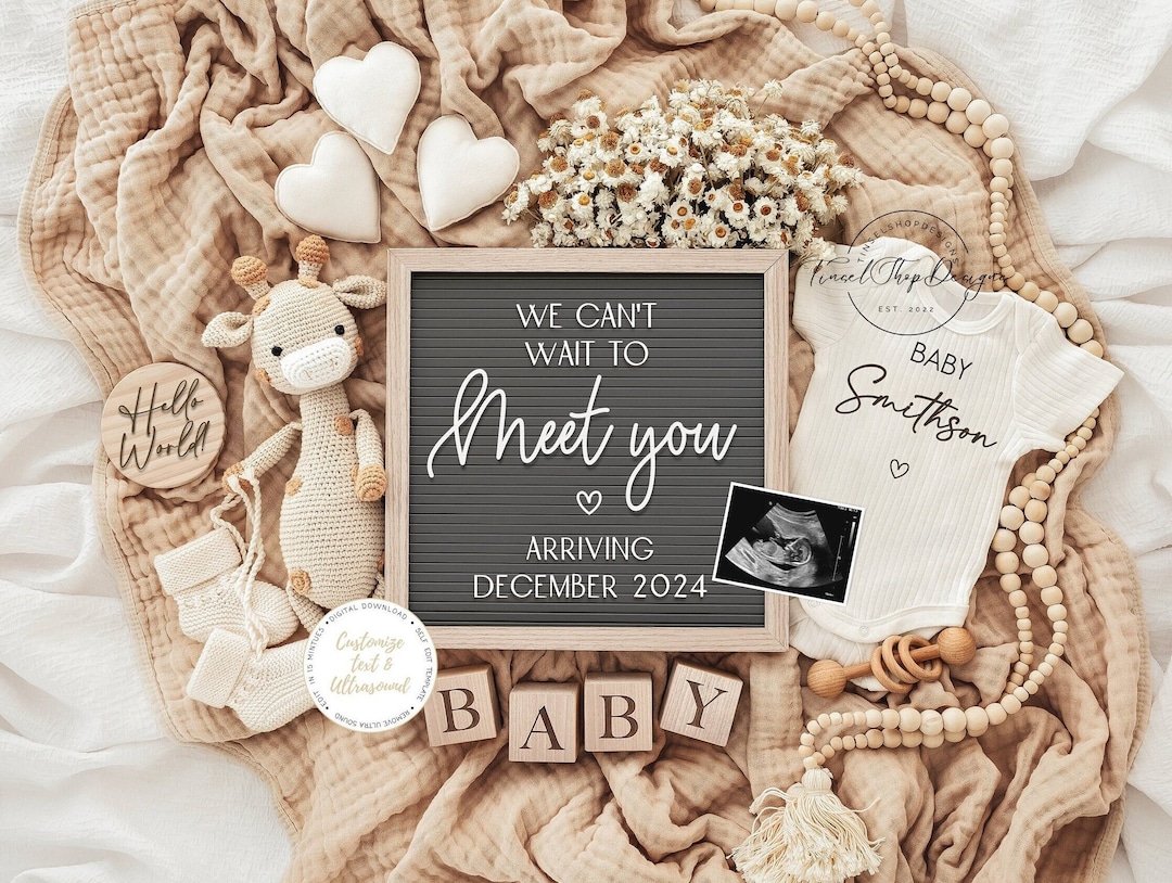 Baby Announcement, Digital Pregnancy Announcement, Pregnancy Reveal ...