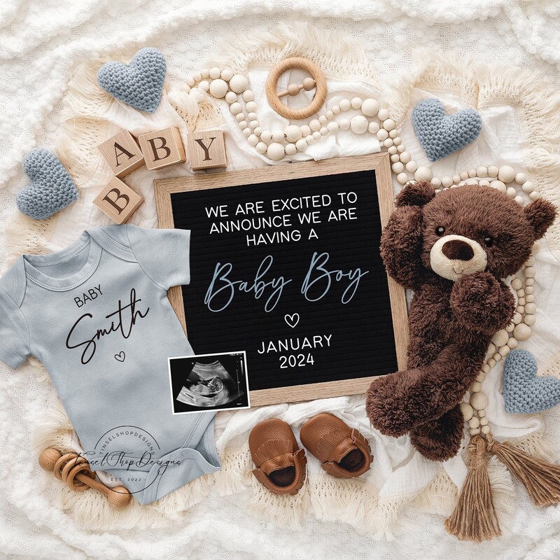 Baby Boy Announcement - Etsy