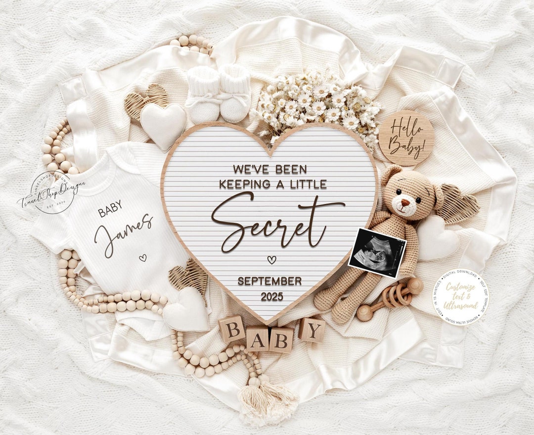 Pregnancy Announcement Digital, Baby Announcement, Editable Pregnancy ...