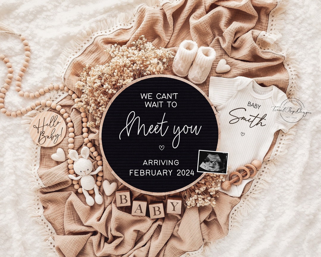 Editable Digital Pregnancy Announcement: Social Media Gender Reveal - Etsy