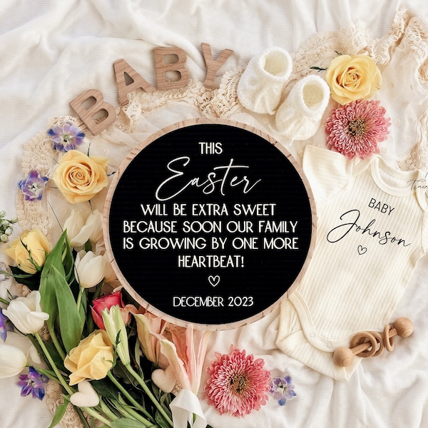 Easter Pregnancy Announcement - Etsy