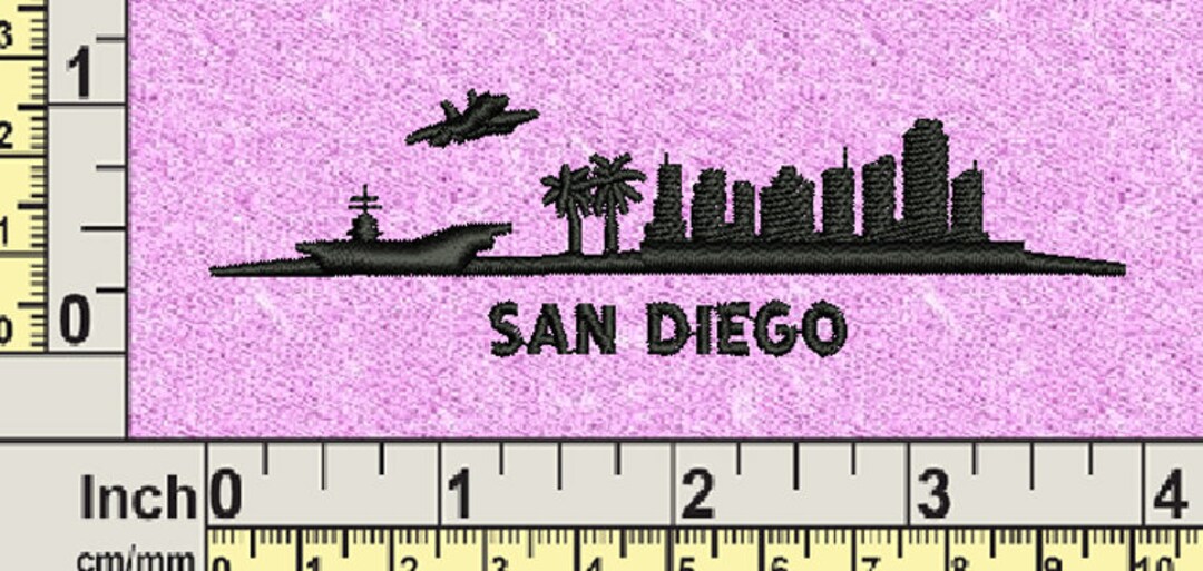 San Diego Skyline Embroidery File Multiple Formats PES DST 4X4 - Etsy