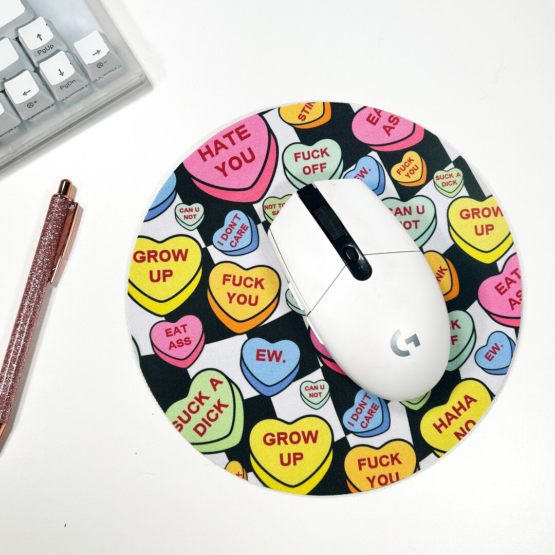 Anti-valentine's Day Mouse Pad Funny / Rude Conversational Hearts Mean ...