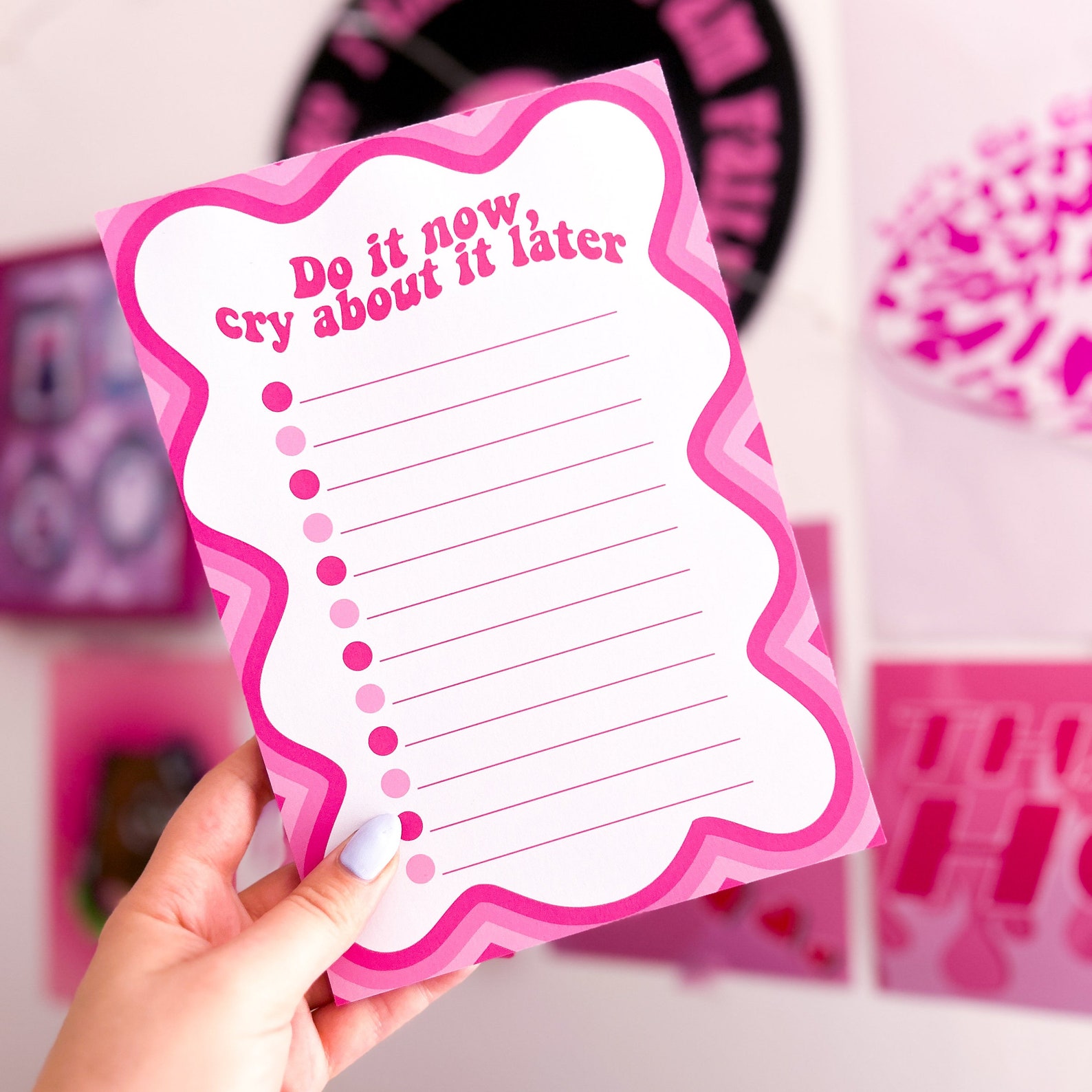 Do It Now Cry About It Later A5 Notepad to Do List Style Memopad Office ...